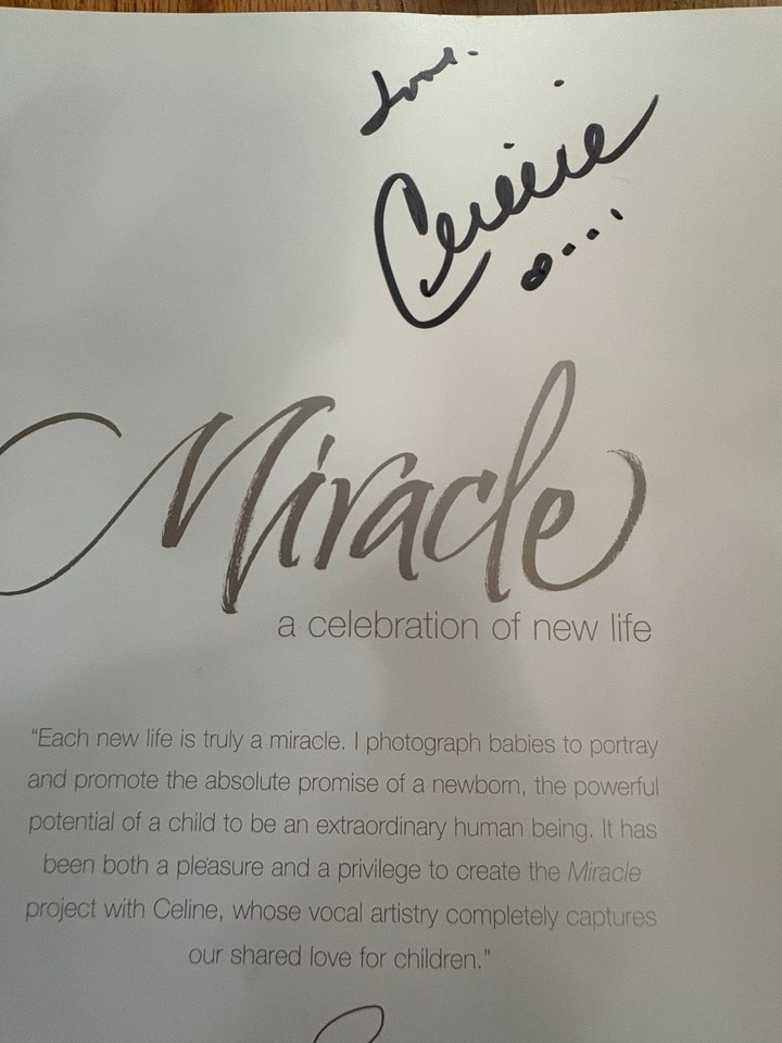 CELINE DION AUTOGRAPHED "MIRACLE' 2004 With ANNE GEDDES +CDs LARGE NEW ...