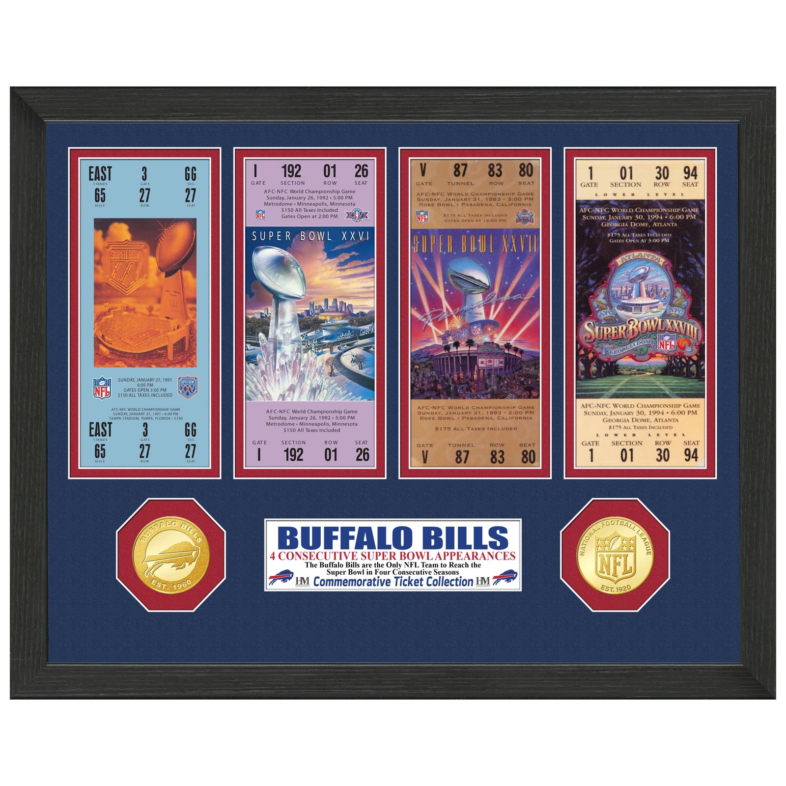 Buffalo Bills Super Bowl Appearances Ticket Coin Photo Mint | eBay