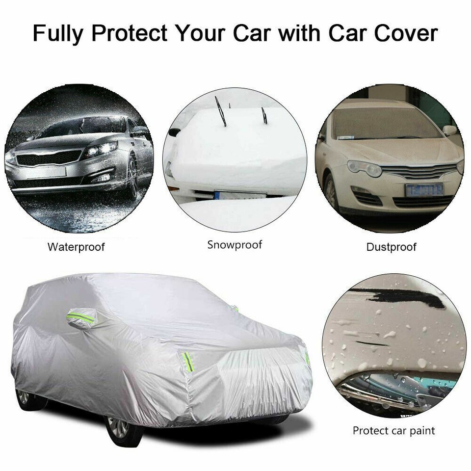 All Weather Car Cover 100% Waterproof Outdoor UV Rain Snow Protection ...