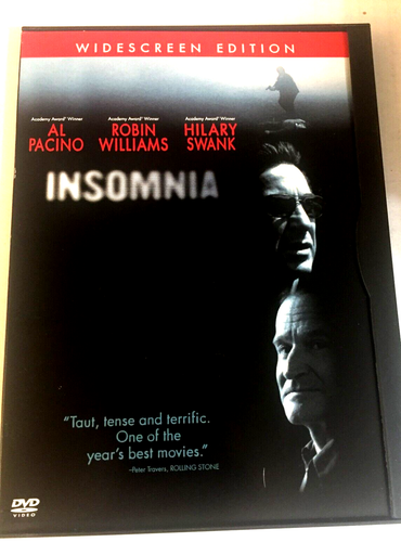 Insomnia DVD Al Pacino Robin Williams Ships Free Same Day With Tracking ...