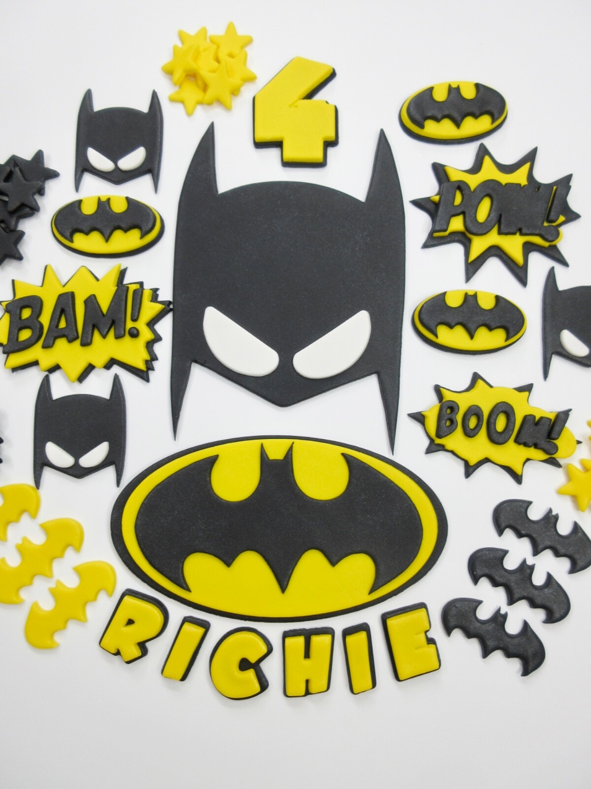 Batman Cake Topper Edible Fondant Birthday Party Decorations ...