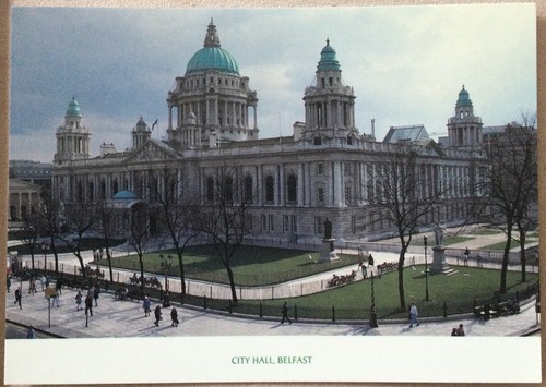 Irish Postcard CITY HALL BELFAST Donegall Square Northern Ireland ...
