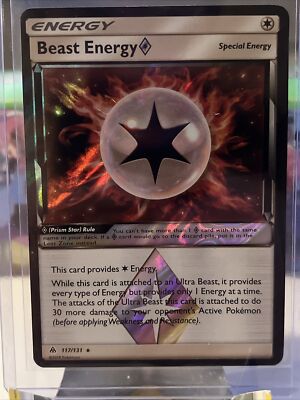 Beast Energy 117/131 Prism Holo Rare Forbidden Light Pokemon Card - MP ...