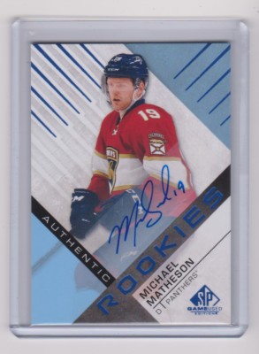 2016 2016-17 SP Game Used Autographs Blue #148 Michael Mathes Florida ...