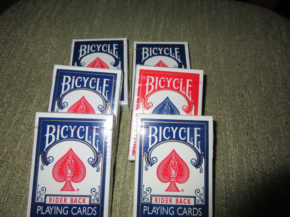 6 Vintage Bicycle Rider Back Poker Cards Sealed OLD STOCK | eBay