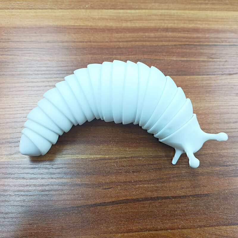 Fidget Slug Articulating Stim Toy 3D Printed Articulated Sticky Stretch ...