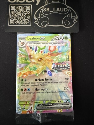 Pokemon TCG Leafeon ex 006/131 Stamped Promo Prismatic Evolutions ...