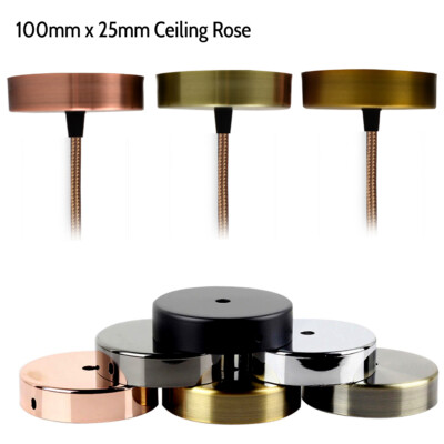 Ceiling Rose Light Fitting for Ceiling Pendant Lights 100mD x 25mmH ...