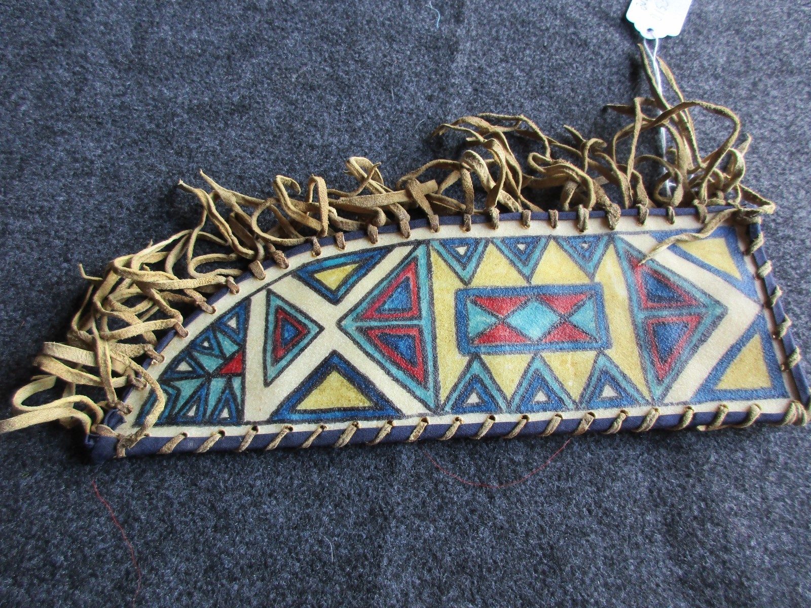 LEATHER SEWN PARFLECHE KNIFE SHEATH, NATIVE AMERICAN SHEATH BUF-1220* ...