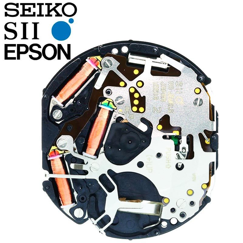 New Japan SII / TMI / Epson VD51 Watch Movement, 12 3/4 Ligne, Chrono ...