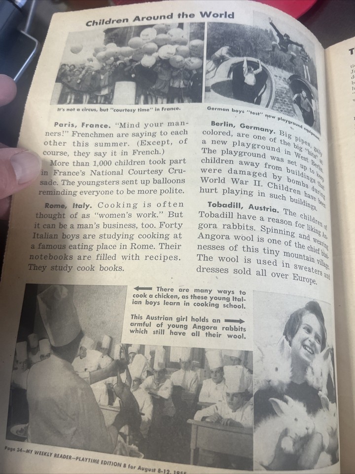 Vintage 1955 Children’s Weekly Reader School Issued Newspaper | eBay