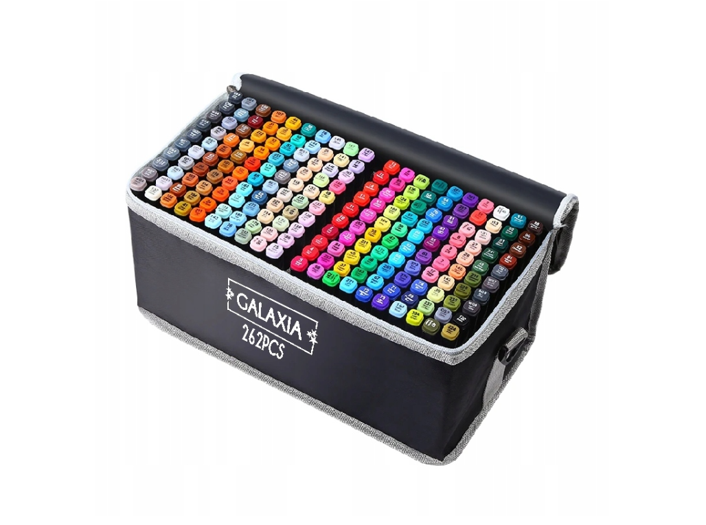 262PCS Marker Set Permanent Double-Ended Highly Pigmented Colors With ...