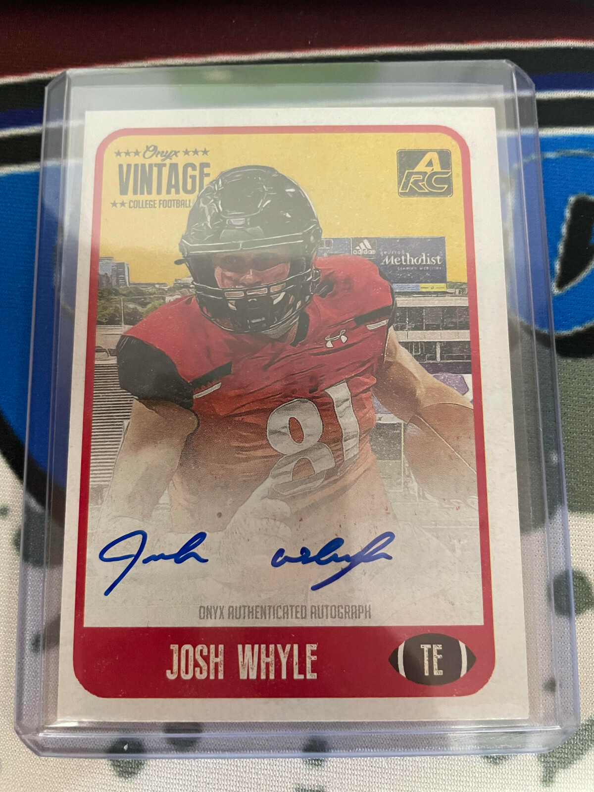 JOSH WHYLE 2021 ONYX VINTAGE COLLEGE FOOTBALL AUTO AUTOGRAPH BLUE INK ...
