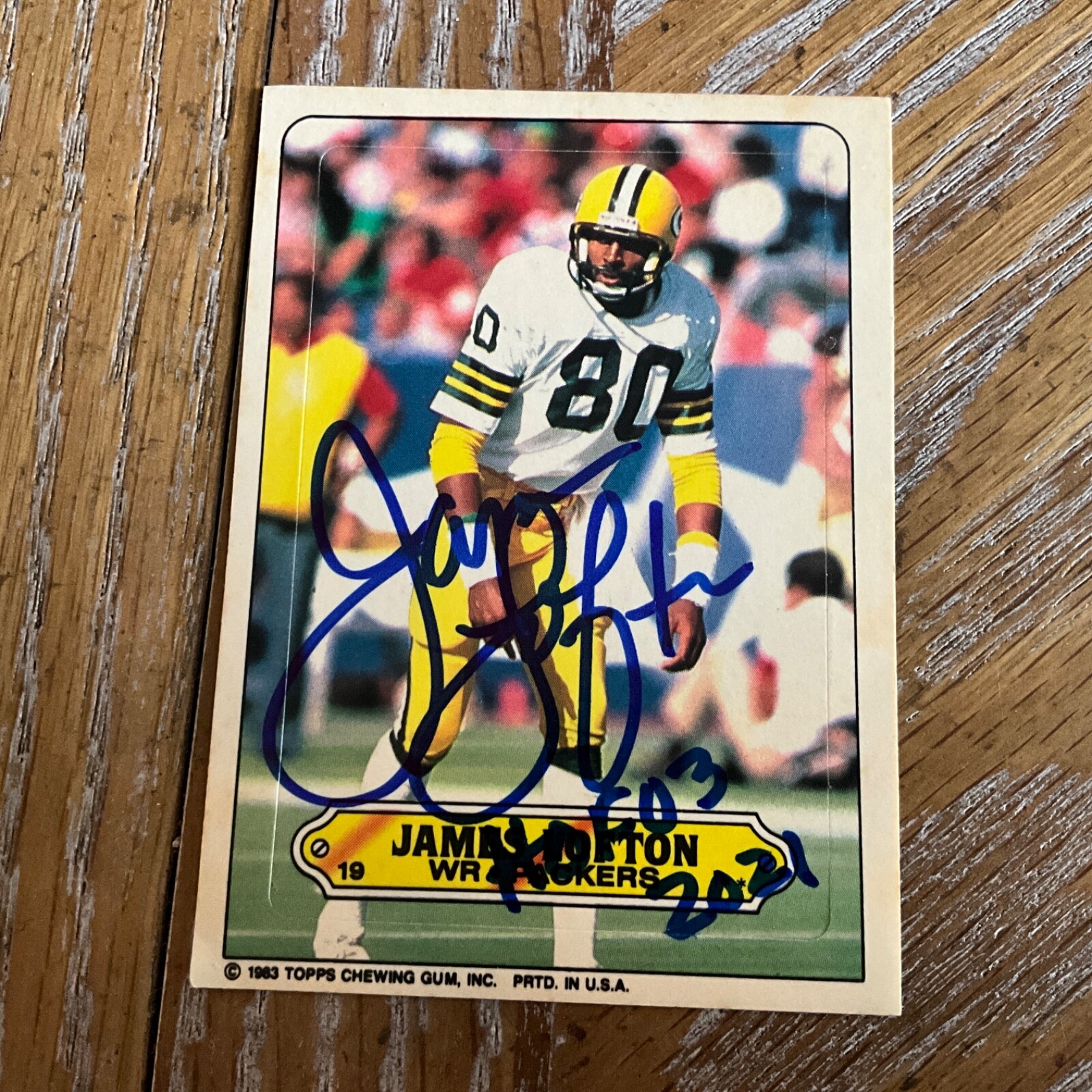 Autographed 1981 Topps JAMES LOFTON HOF. #G-1 | eBay