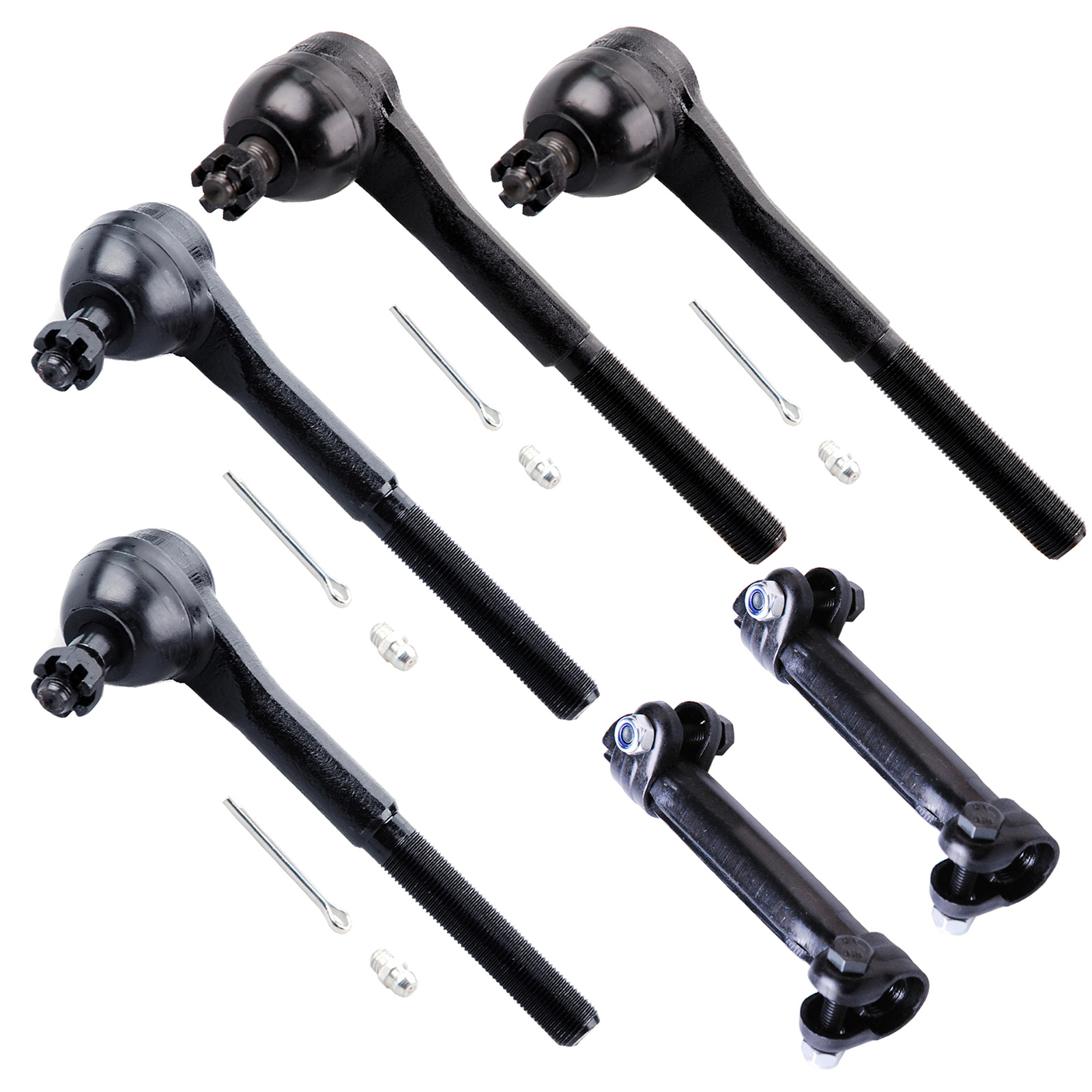6x Inner Outer Tie Rod Ends Adjusting Sleeve For 65-68 Chevrolet Impala ...