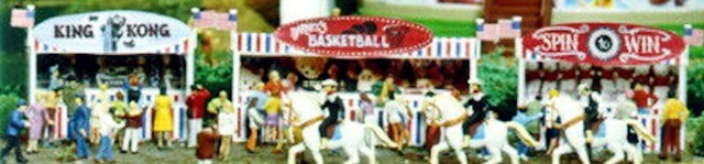 IHC HO Scale Carnival Amusement Park 3 Concession Booths Kit 5122 for ...