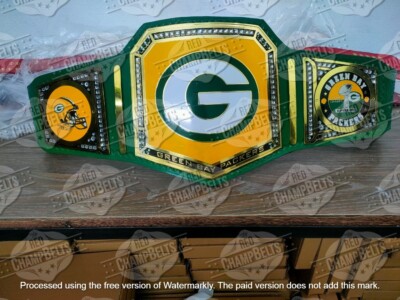 Green Bay Packers NFL Championship Belt Adult Size 2mm Brass | eBay