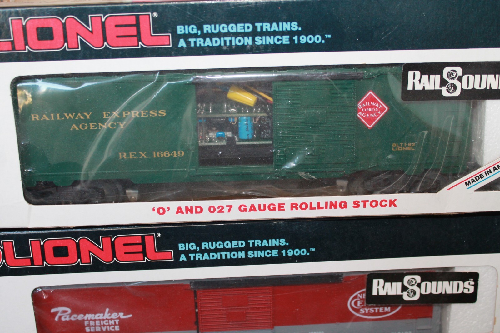 Lionel # 16649 REA Boxcar W/Railsounds, New, Original Box | eBay