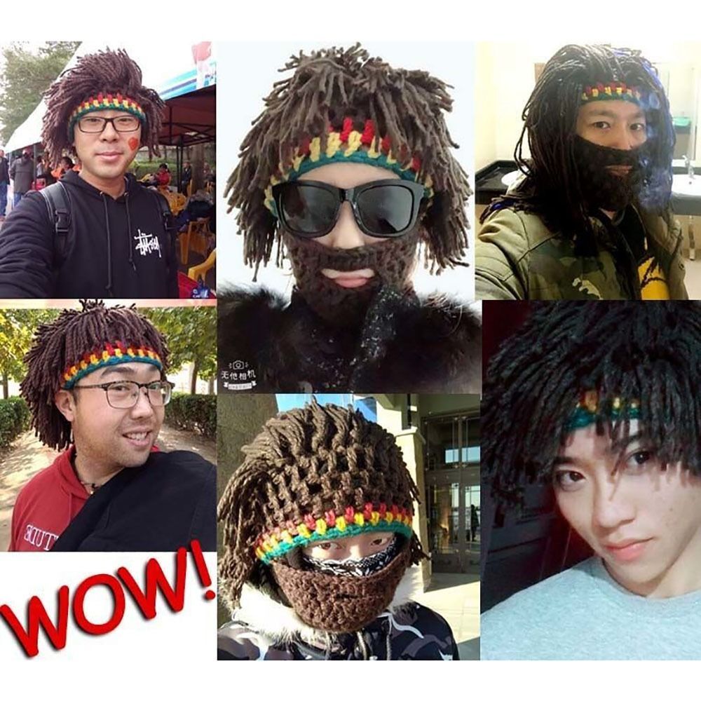 Hip-hop Reggae Dreadlocks Wig Black/Brown Africa Roots Wig Men Wig ...