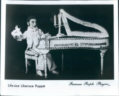 1988 Press Photo Liberace Puppet Plays Piano Famous People Players | eBay