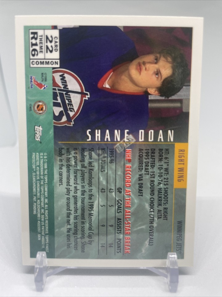 1996 Shane Doan Topps Finest Rookie | eBay