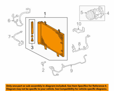 88460-53030 Toyota Condenser assy, cooler 8846053030, New Genuine OEM ...