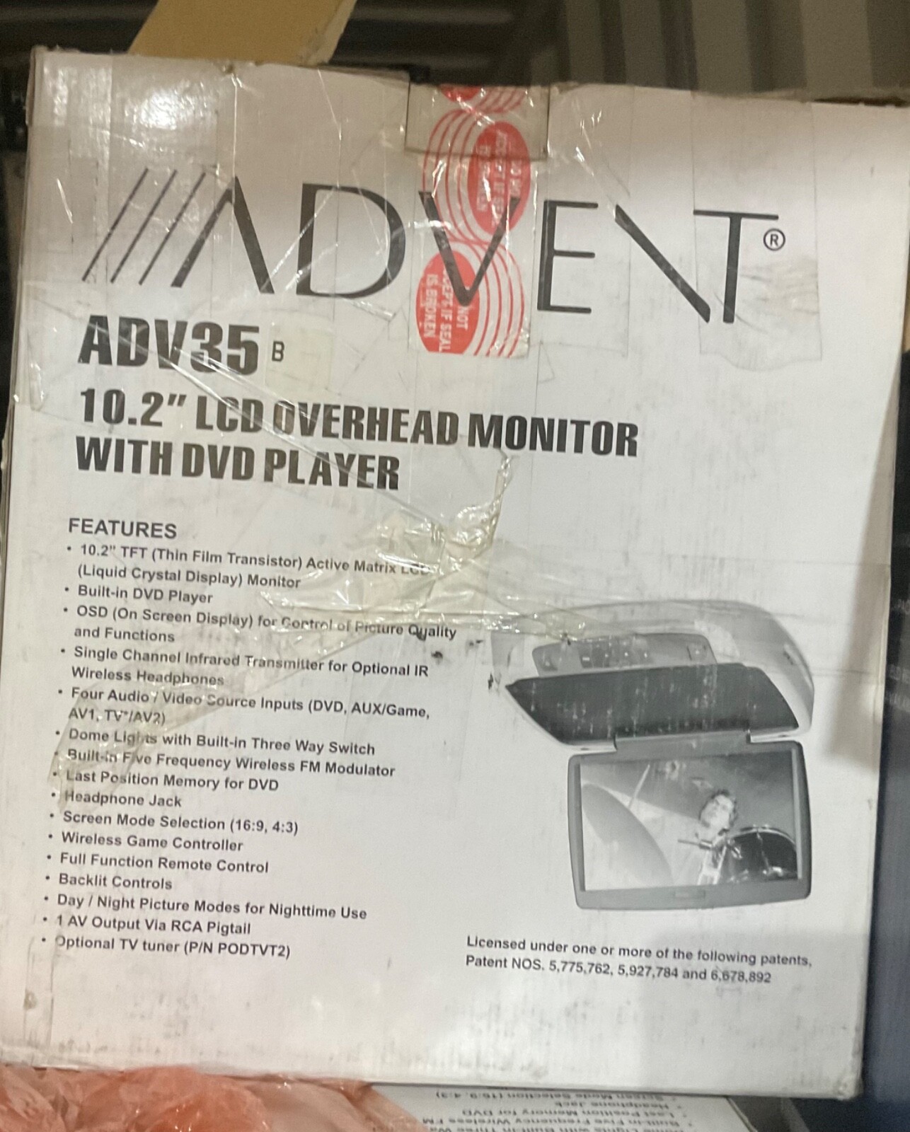 Advent ADV35 Audiovox Vod102 10.2-inch LCD Overhead Monitor With ...