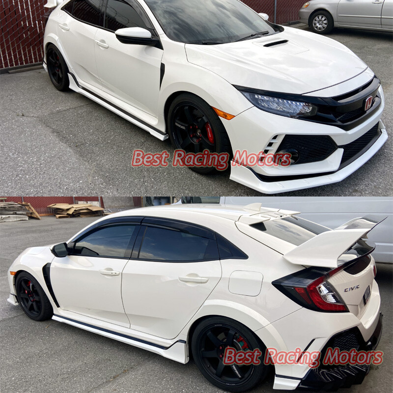 For 2017-2021 Honda Civic Type-R FK8 MU Style Side Skirts Extension ...
