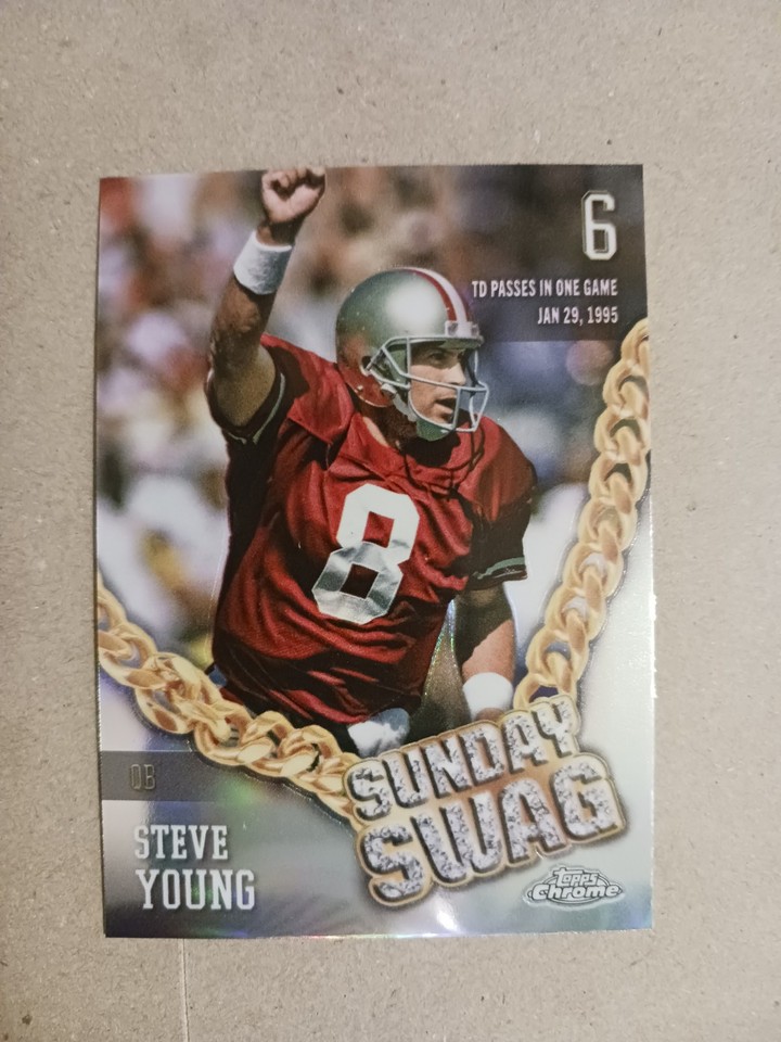 2024 Topps Chrome Football Steve Young Sunday Swag Refractor SS-4 San ...