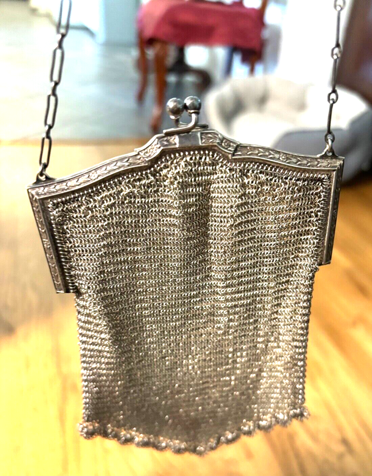 Whiting & Davis Chain Mail Art Deco Mesh 1920s Purse 4"x6" EXCELLENT ...