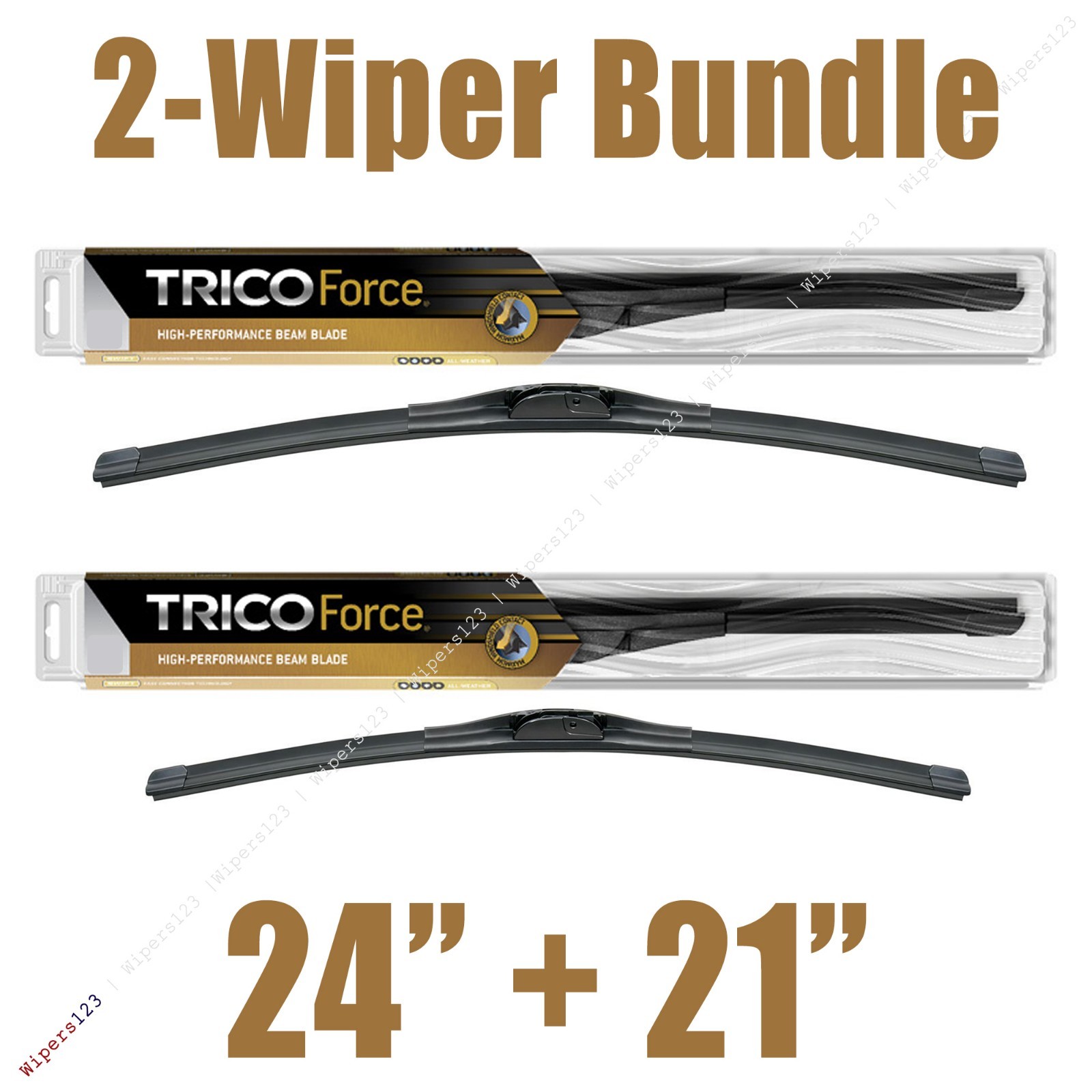 2-Wipers: 24" + 21" Trico Force All-Season Beam Wiper Blades - 25-240 ...