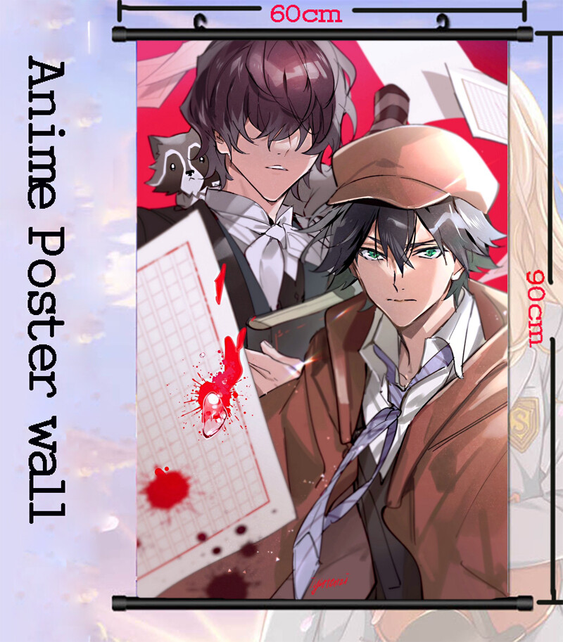 Anime Bungo Stray Dogs Edgar Allan Poe ART Wall Scroll Poster Home ...