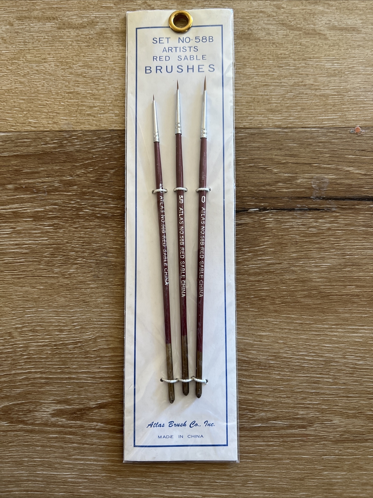 Atlas Paint Brush Artists Red Sable Set 58b for sale online | eBay