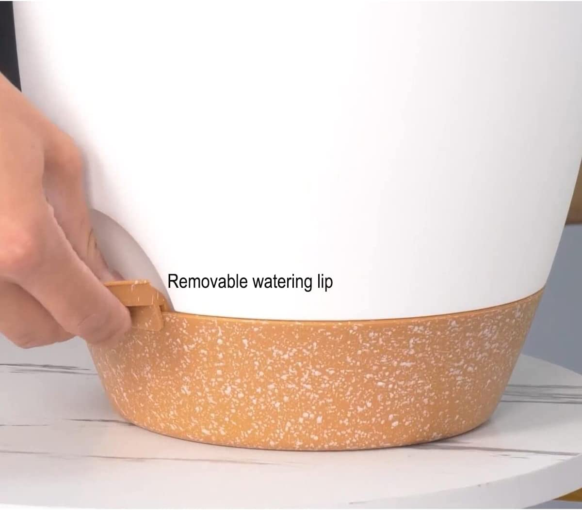 2 Pcs 8 Inch Self Watering Plant Pots with Drainage Holes,Modern ...