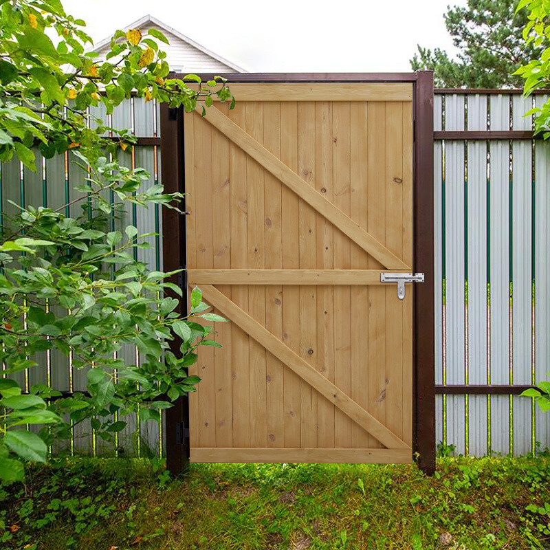 Outdoor Wood Patio Gate