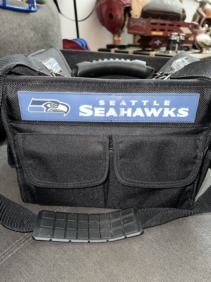 VTG Seattle Seahawks NFL Team Logo Black Canvas Tool Bag Holder ...