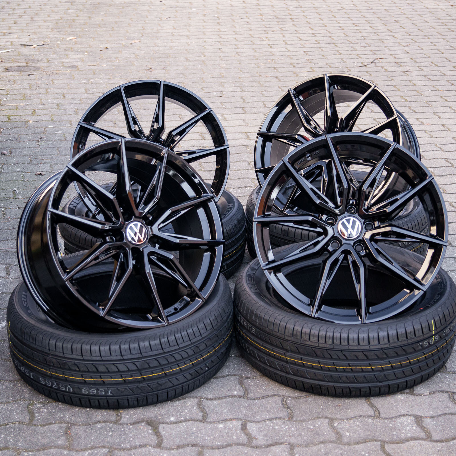 19 Zoll Alufelgen RW02 für VW Tiguan 1 2 5N AD1 Allspace R-Line 57,1 ...