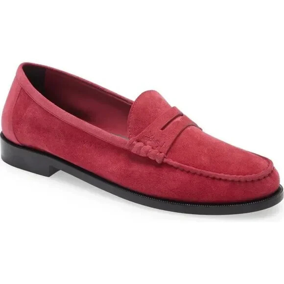 Saint Laurent Men's Suede Penny Loafer YSL Logo Monogram "Le Loafer" 10 ...