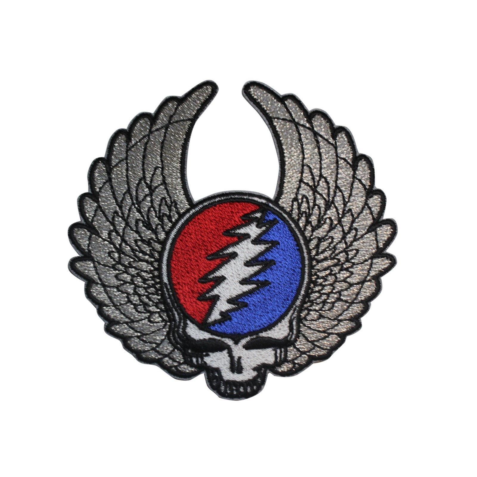 Grateful Dead SYF Silver Wings Embroidered Iron On Patch - 051-Q | eBay