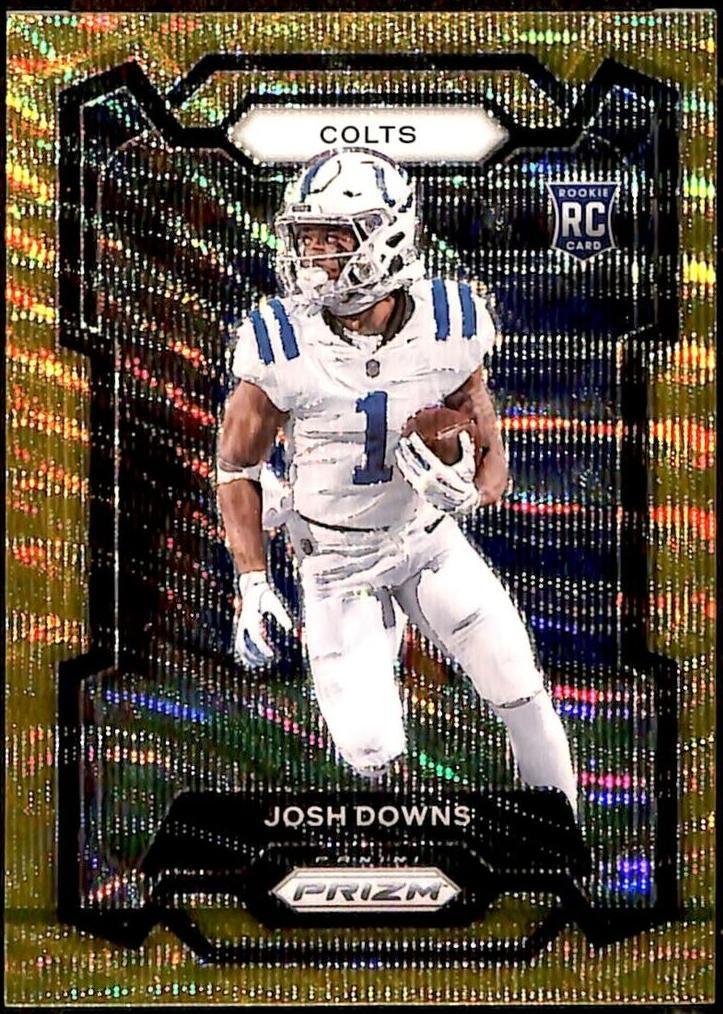 2023 Panini Prizm - Rookies Josh Downs #345 Gold Wave Prizm /10 (RC) for sale online | eBay