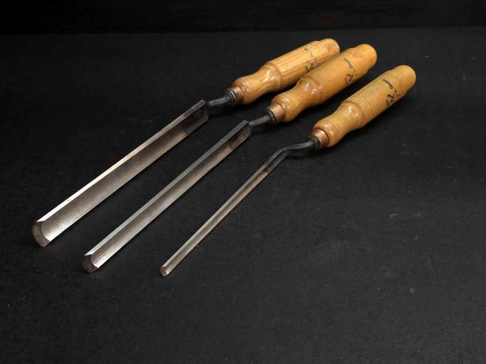 Lot Of 3 Extra Clean Buck Bros. Crank Neck Gouges | eBay