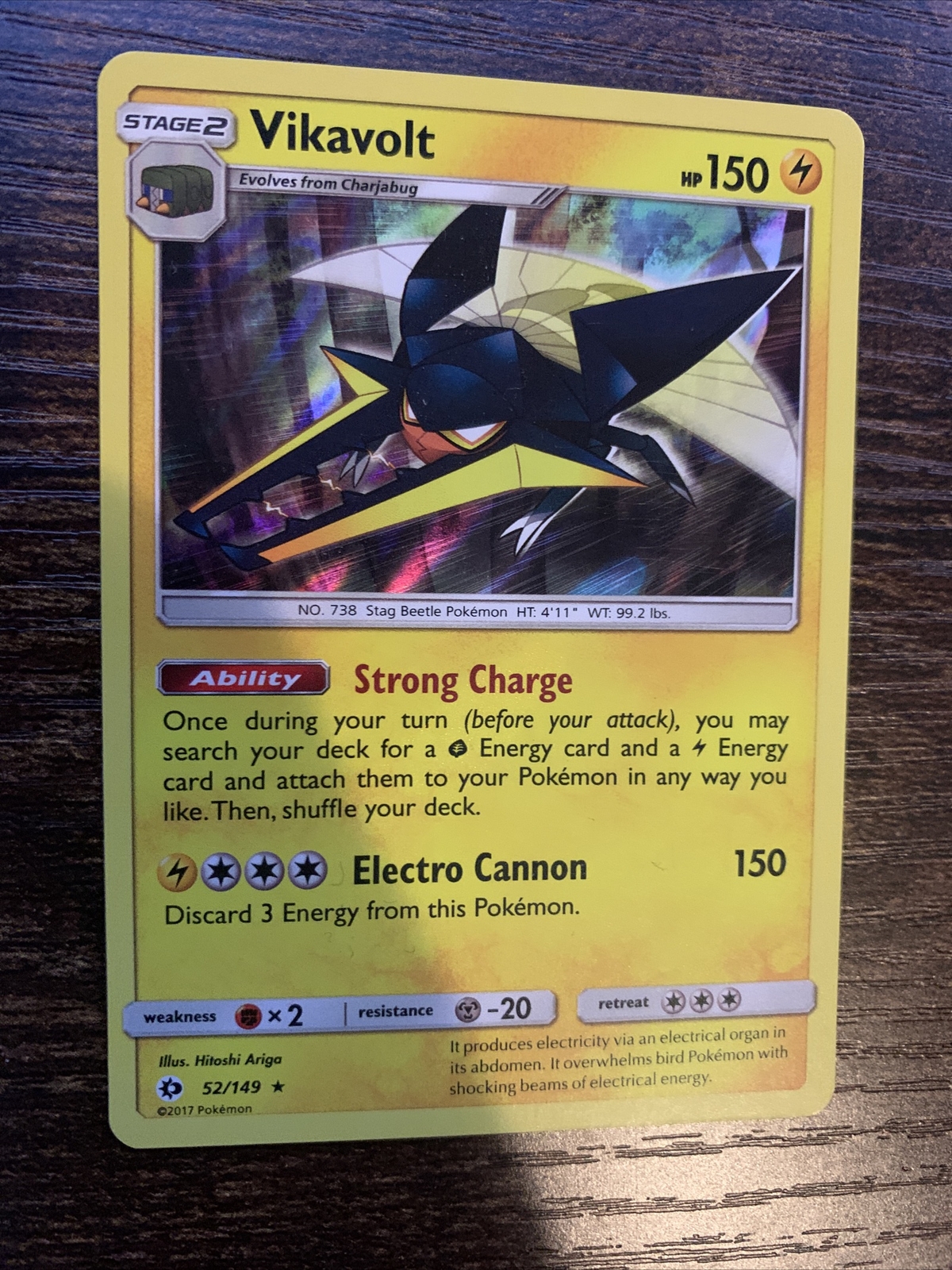 Pokémon TCG Vikavolt Sun & Moon Base Set 52/149 Holo Holo Rare | eBay
