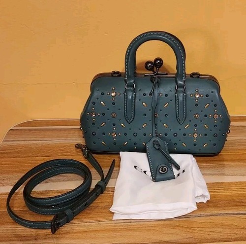 Coach 1941 Rivets Kisslock Satchel Green -limited Edition | eBay