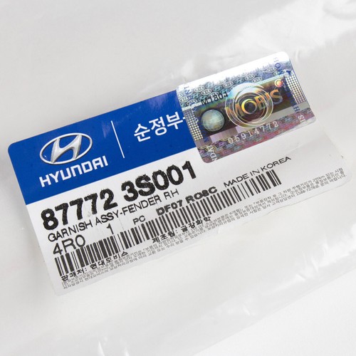 Genuine Hyundai Chrome Fender Passenger Side Molding 2011-14 Sonata ...