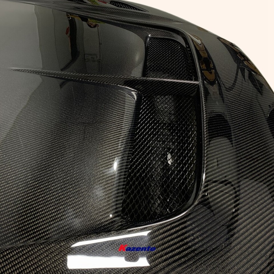 Carbon Fiber Vented Cooling Front Bumper Hood Bonnet For Honda Civic ...