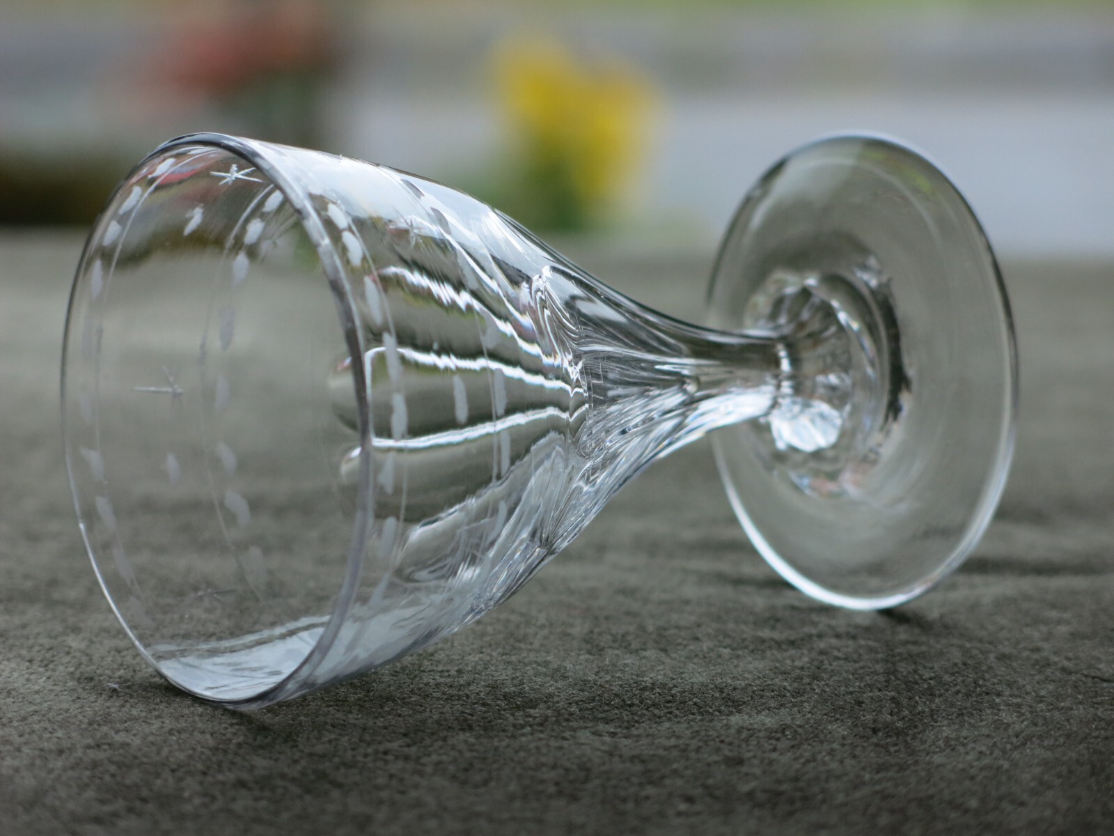 Antique Georgian Glass Rummer c1780 Conical Petal Moulded Engraved Bowl ...