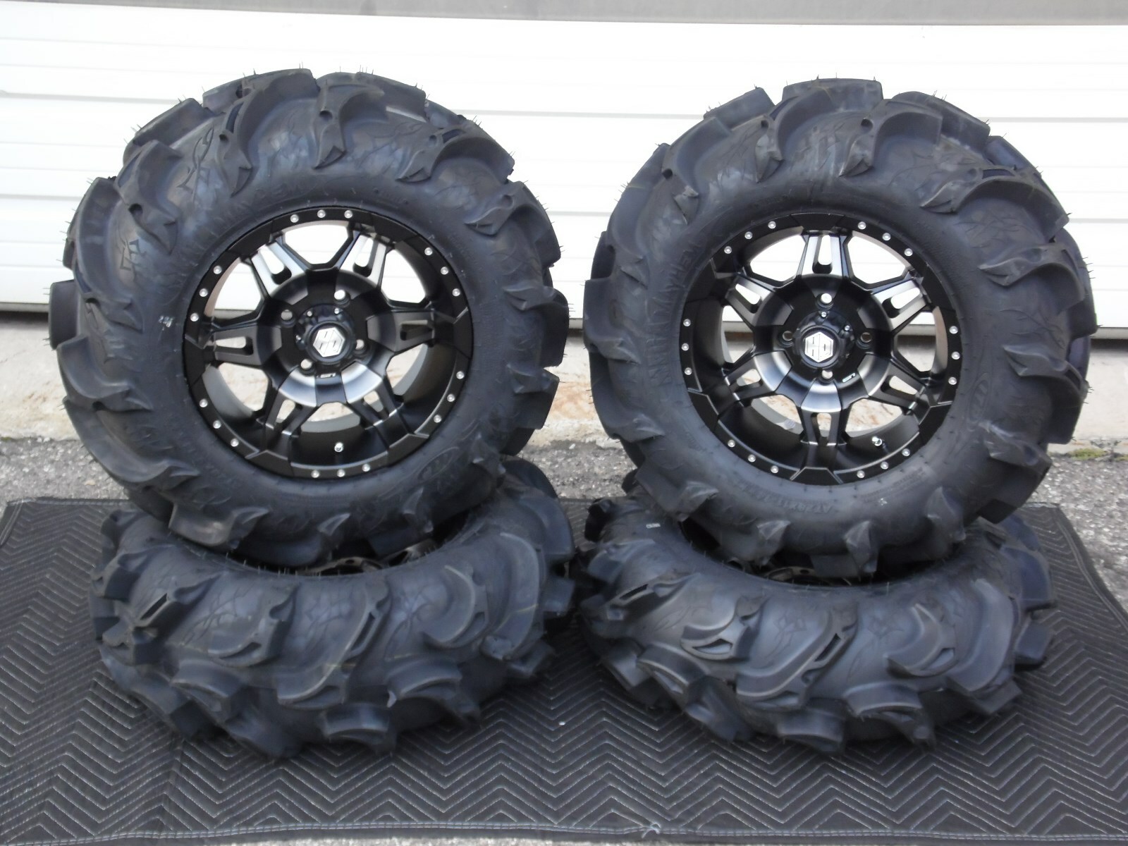 SUZUKI KING QUAD 750 28" MEGA MAYHEM ATV TIRE 14" HD7 SMOKE ATV WHEEL ...