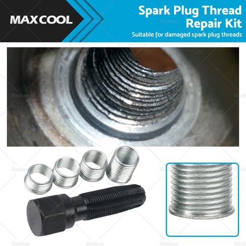 4 Inserts Helicoil Thread Reamer Tap Repair & 14MM Spark Plug Repair ...