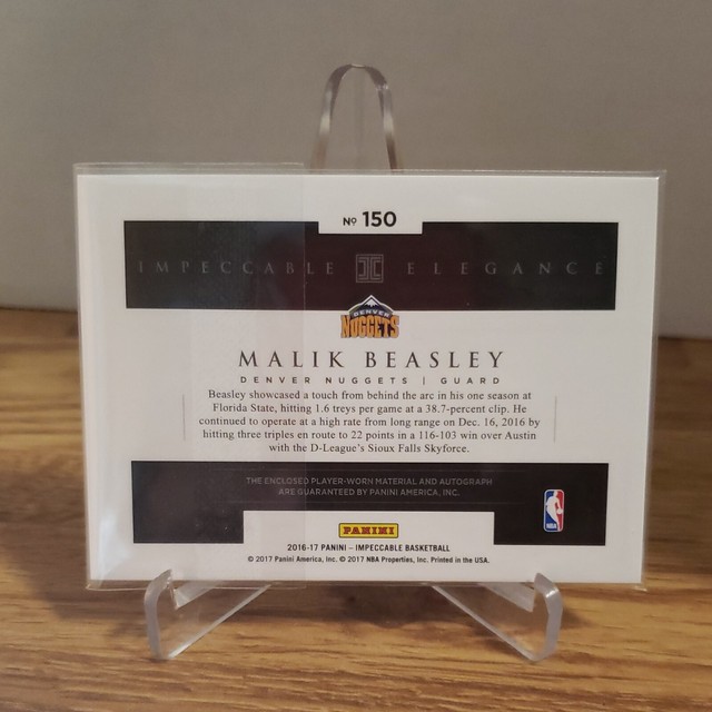 2016-17 Panini Impeccable - Elegance Rookie Jersey Autographs #150 ...