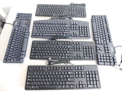 Lot 6 DELL USB Keyboards - SK-8115 RT7D10 KB212-B RT7D50 | eBay